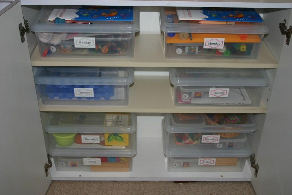 Preschool at our house – work box homeschooling | angathome