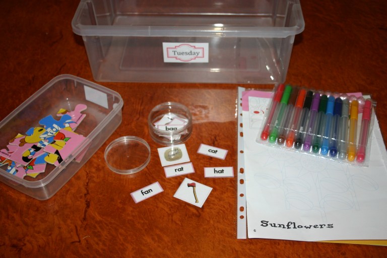 Preschool at our house – work box homeschooling | angathome